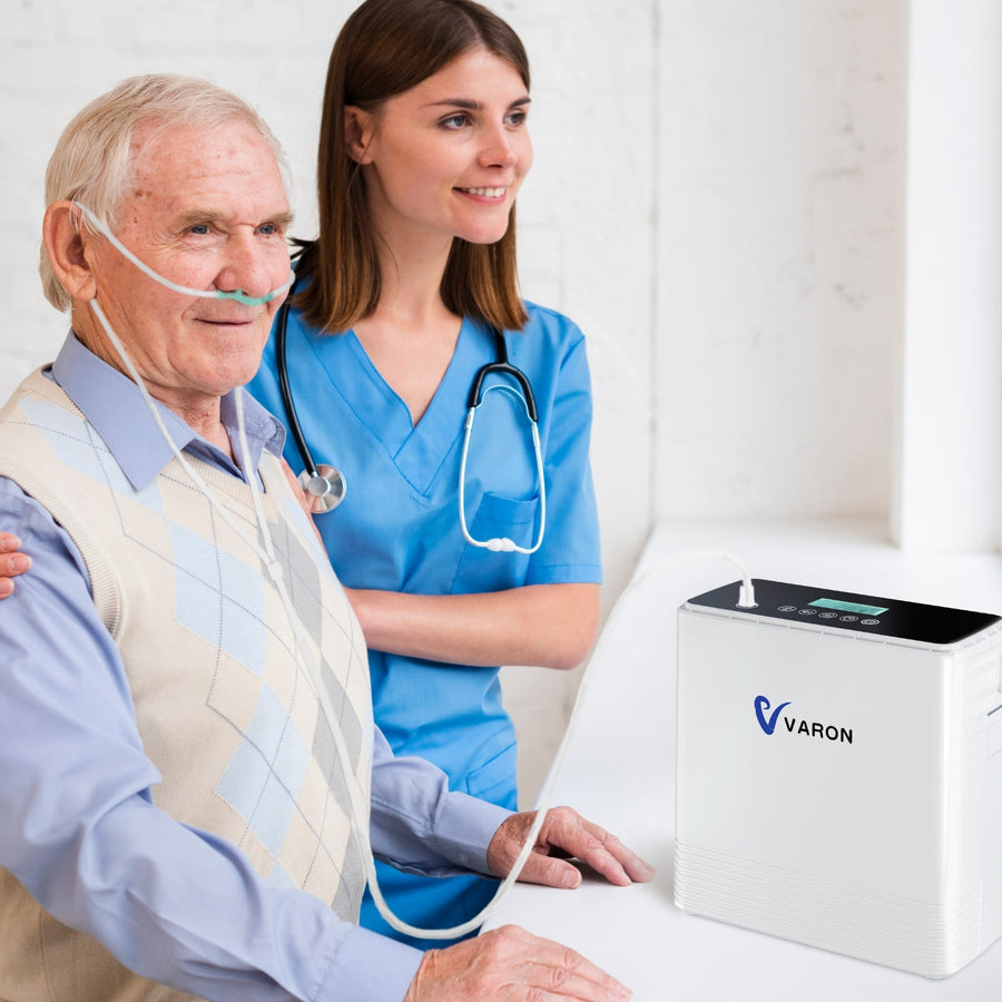 Portable Oxygen Varon 1-6L/min Continuous Flow NT-06 with 2 hours of b – TTLIFE OXYGEN CONCENTRATOR