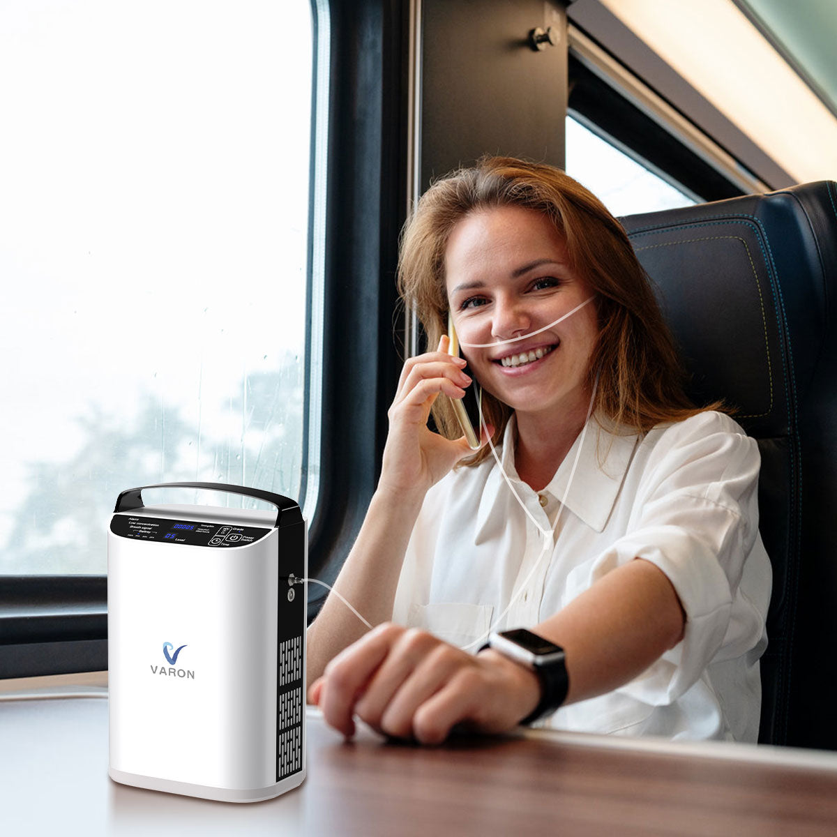 Smallest Portable Oxygen Concentrator Continuous Flow Varon 5L/min Pul ...