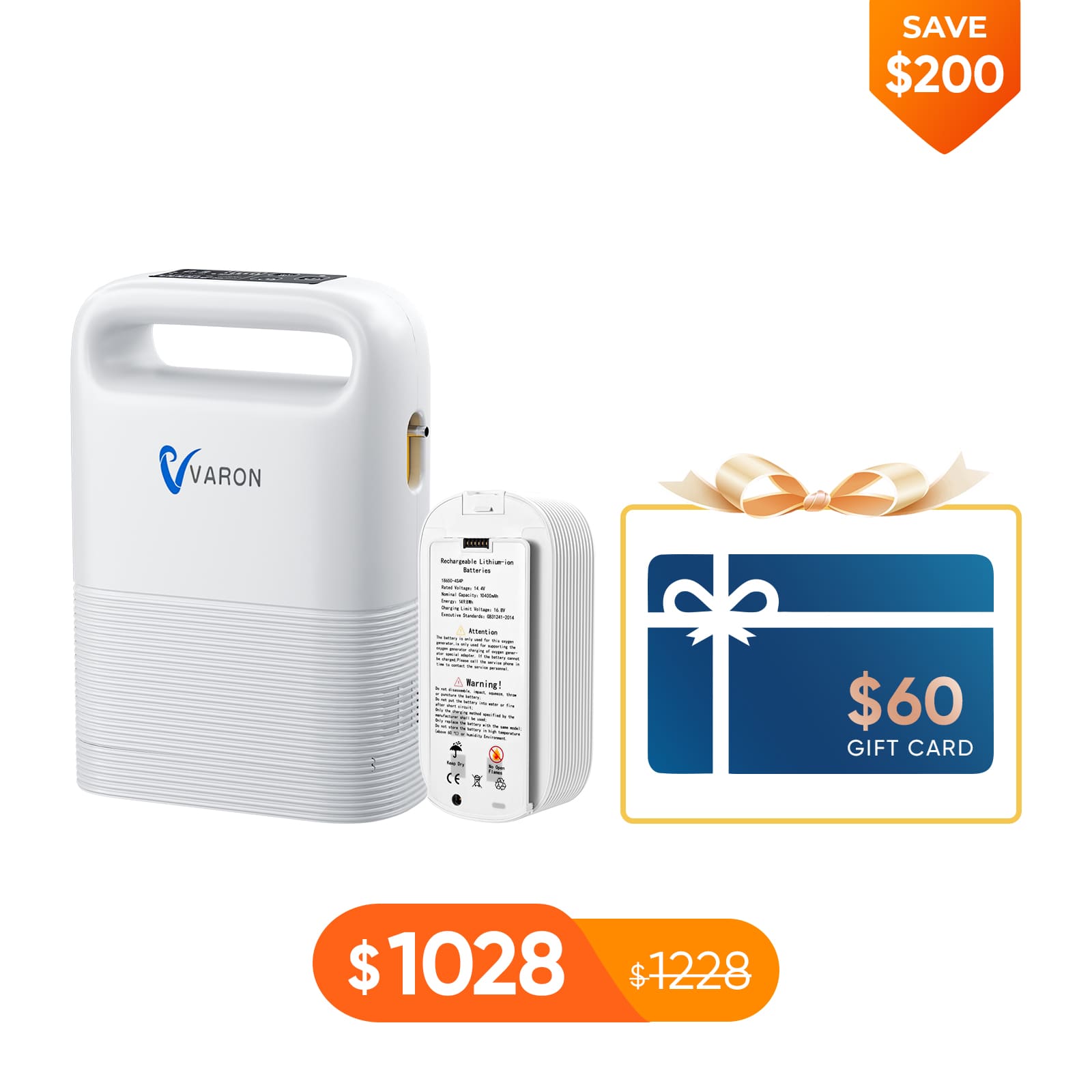 VARON 1-5L/min Pulse Flow Portable Oxygen Concentrator NT-02+ An Extra – TTLIFE OXYGEN CONCENTRATOR