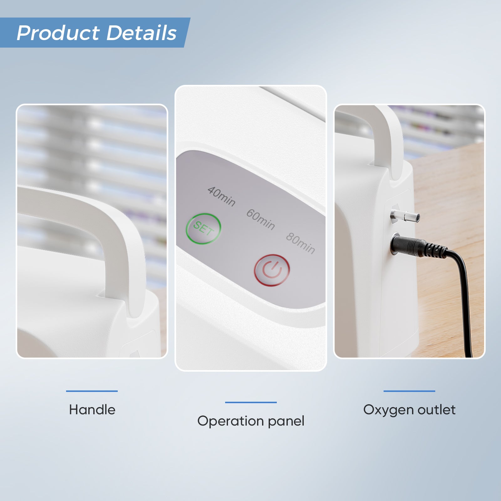 Smallest Portable Oxygen Concentrator NT-03 only 3.08lb Lightweight wi ...