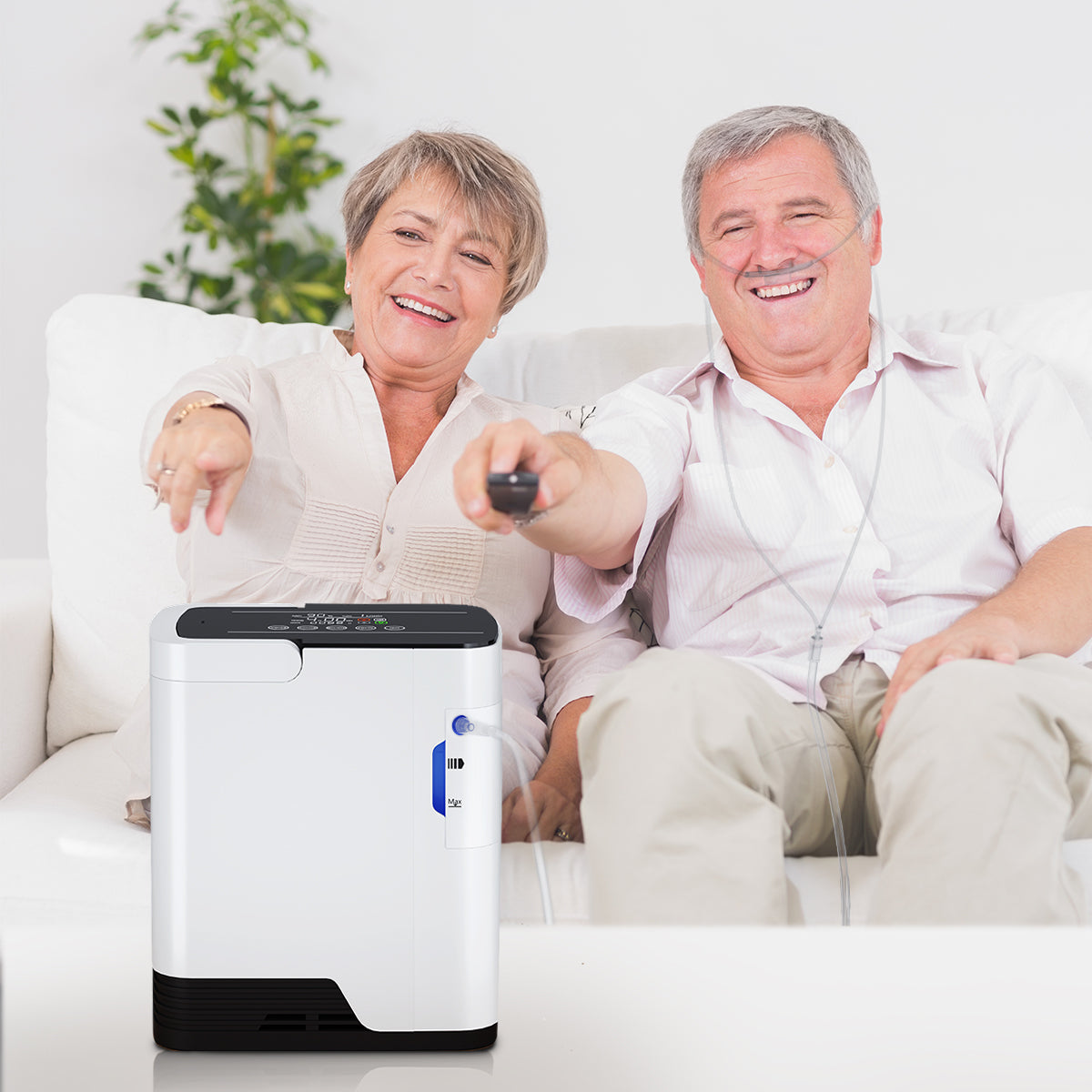 Home Oxygen Concentrator 1-7L/min Quiet Adjustable Continuous Flow ZY ...