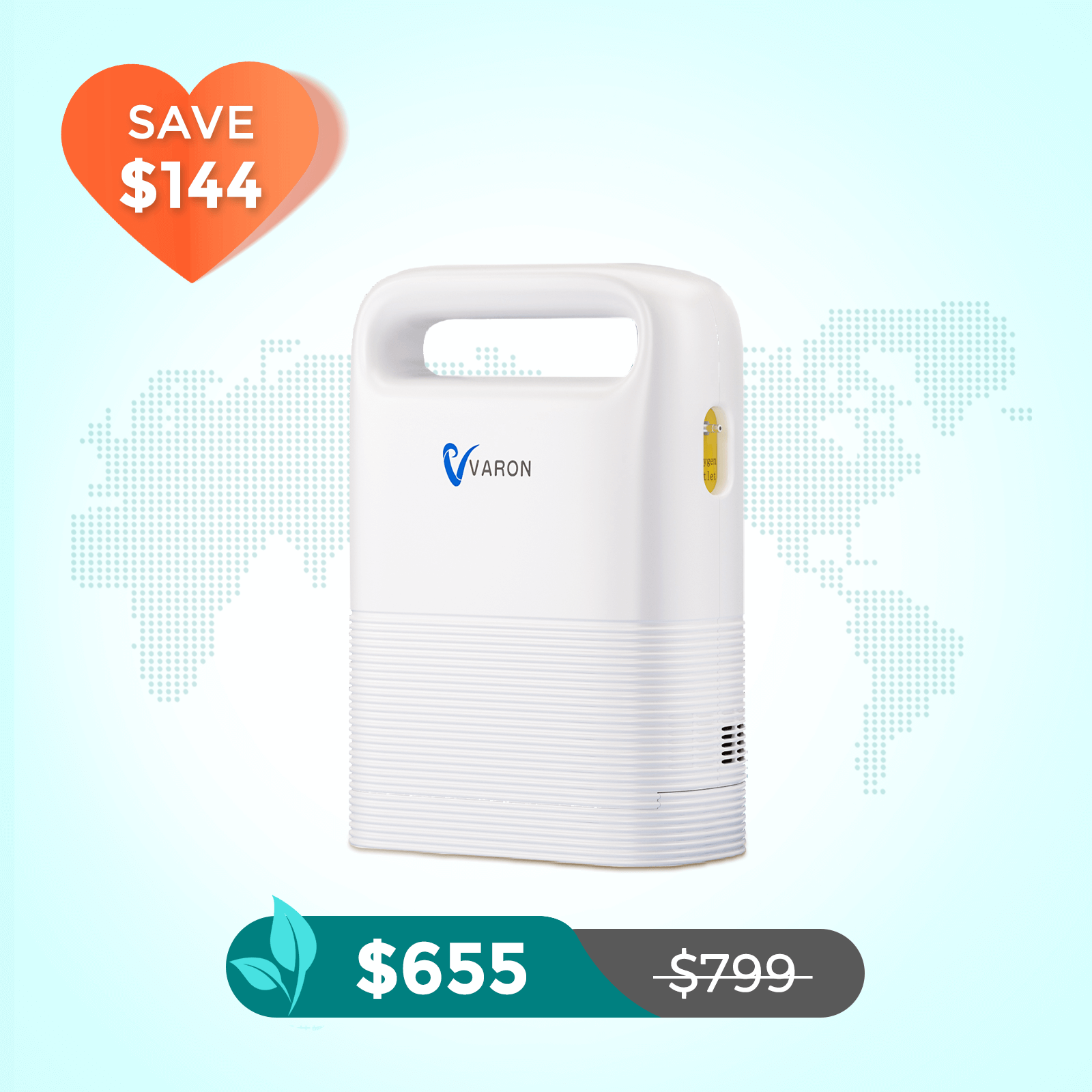 VARON 1-5L/min Pulse Flow Portable Oxygen Concentrator NT-02 – TTLIFE OXYGEN CONCENTRATOR