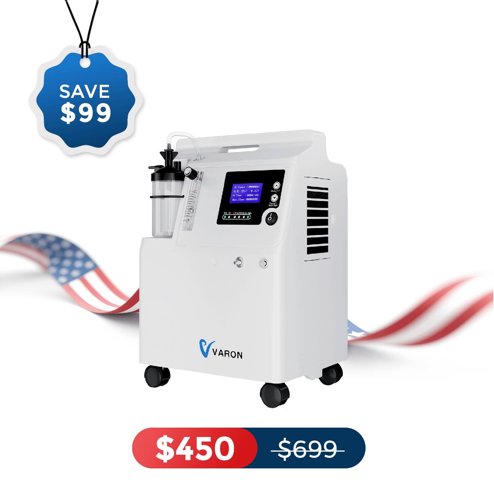 VARON FDA Approved 5L Home Oxygen Concentrator Serene 5 – TTLIFE OXYGEN ...